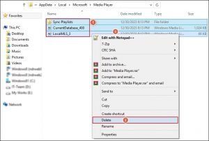 Repair corrupt Windows Media Player (WMP) Database error