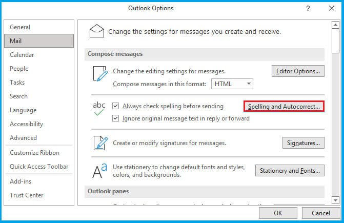 Fix Outlook Spell Grammar Check Is Not Working Issue