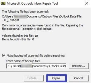 Methods to fix Outlook error "The Set of Folders Cannot be Open"