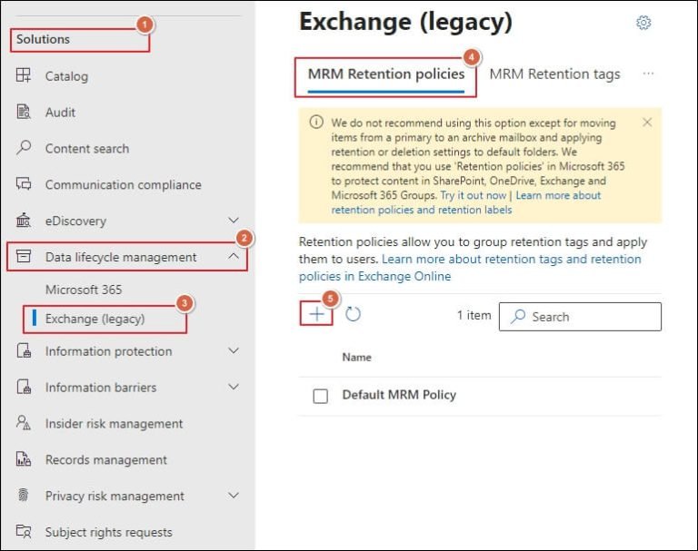 Reliable method to setup archive and deletion policies for Office 365 ...